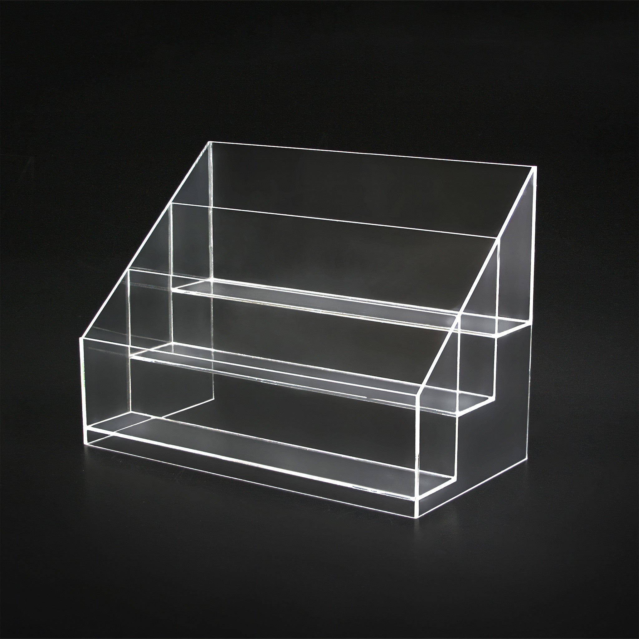 3-Tier Clear Acrylic Display Holder 14" x 10" – Vertical Display Stand ...
