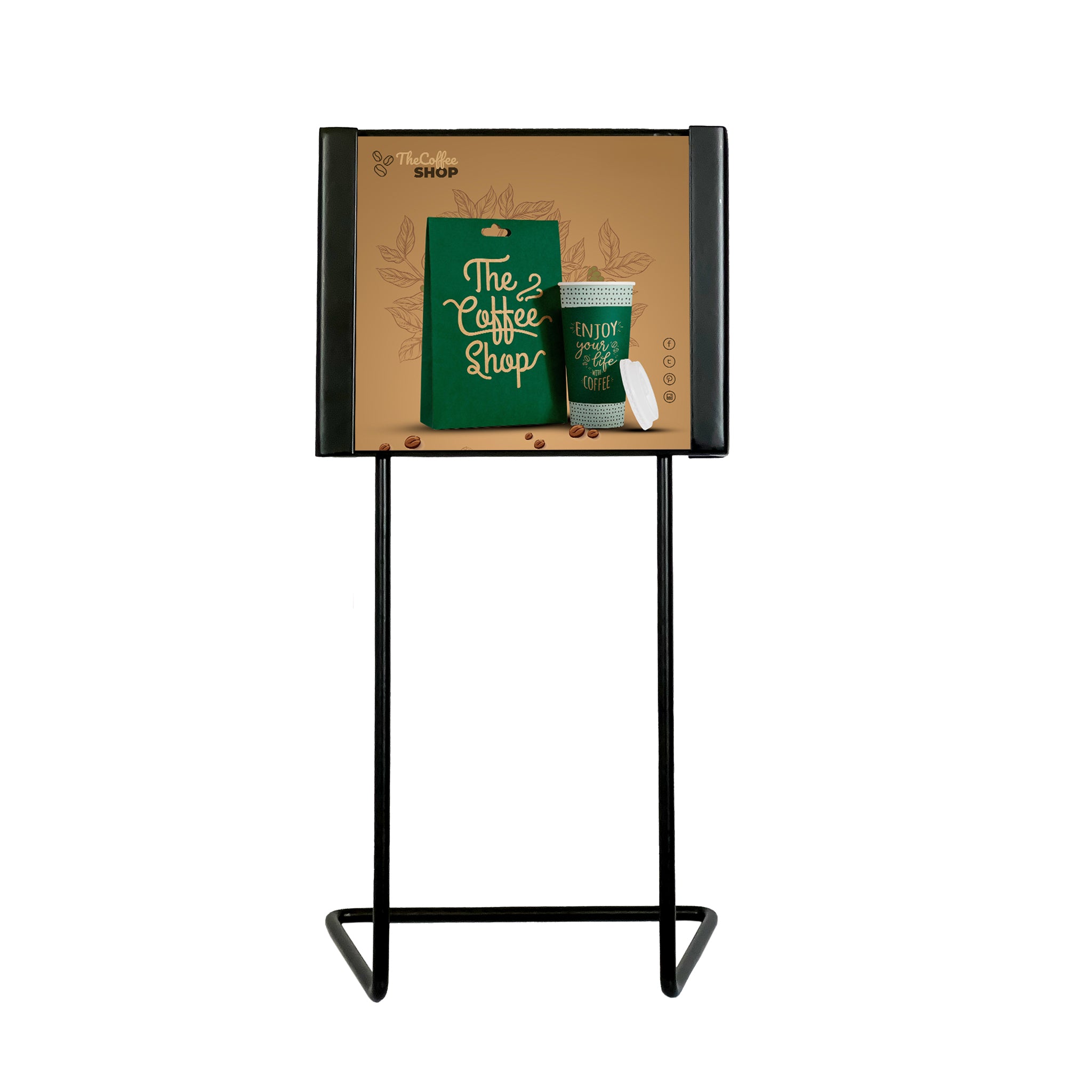 Countertop Metal Card Display Holder – Freestanding Business Card Stan ...