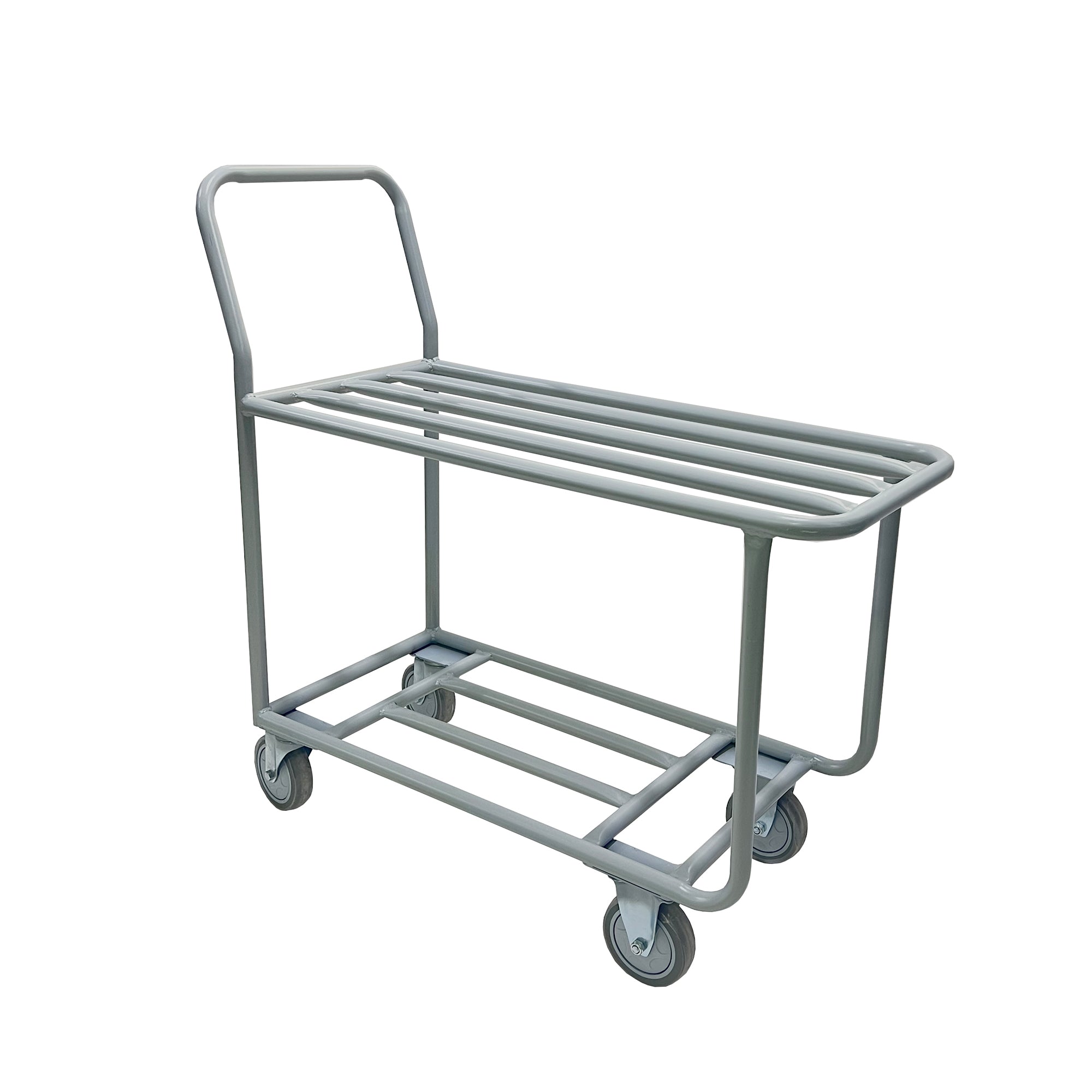 Heavy-Duty Rolling Stock Cart 1000 lb | Steel 2-Shelf Warehouse Utilit ...