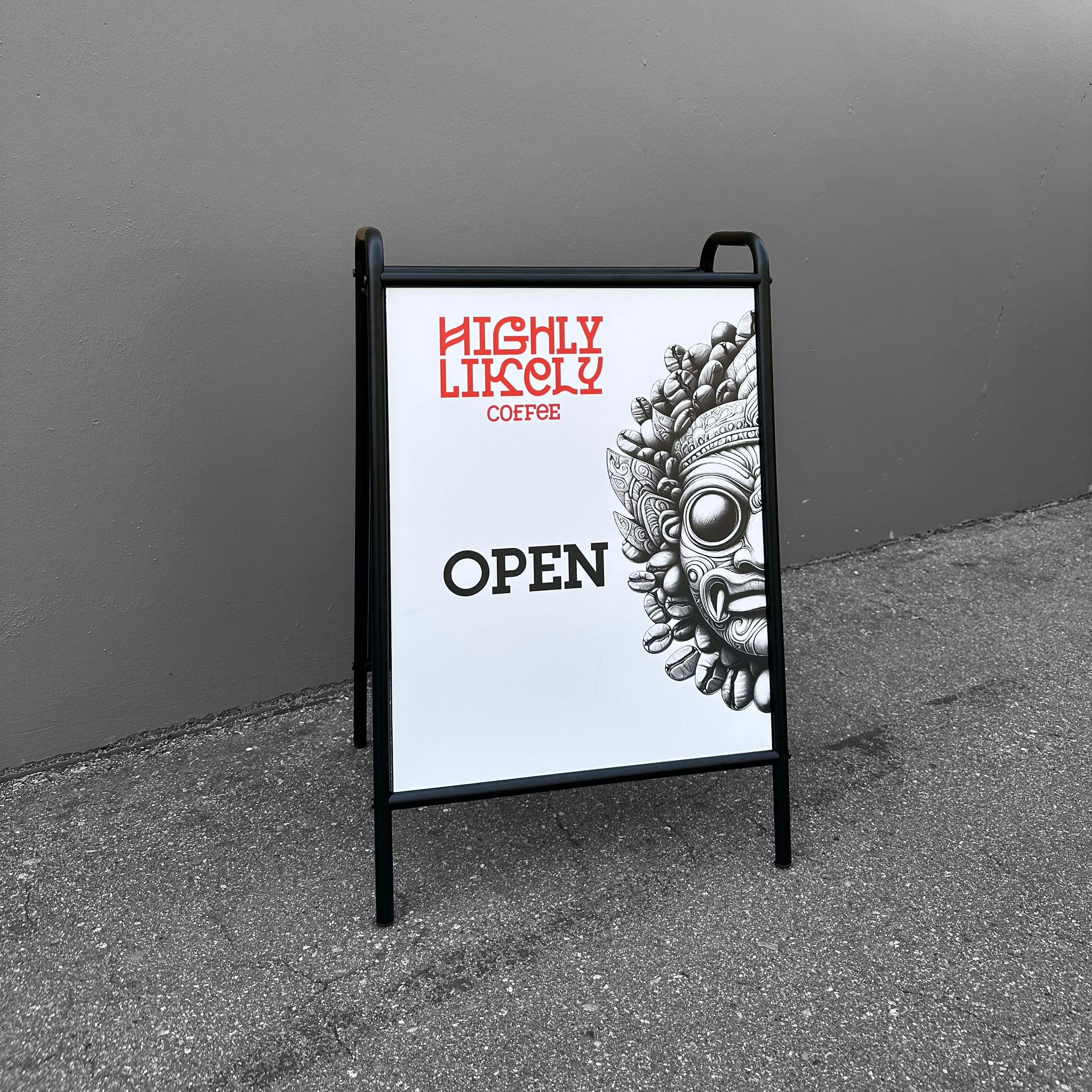 Rover Outdoor Metal Sign Stand (Double-Sided) – Durable & Customizable ...