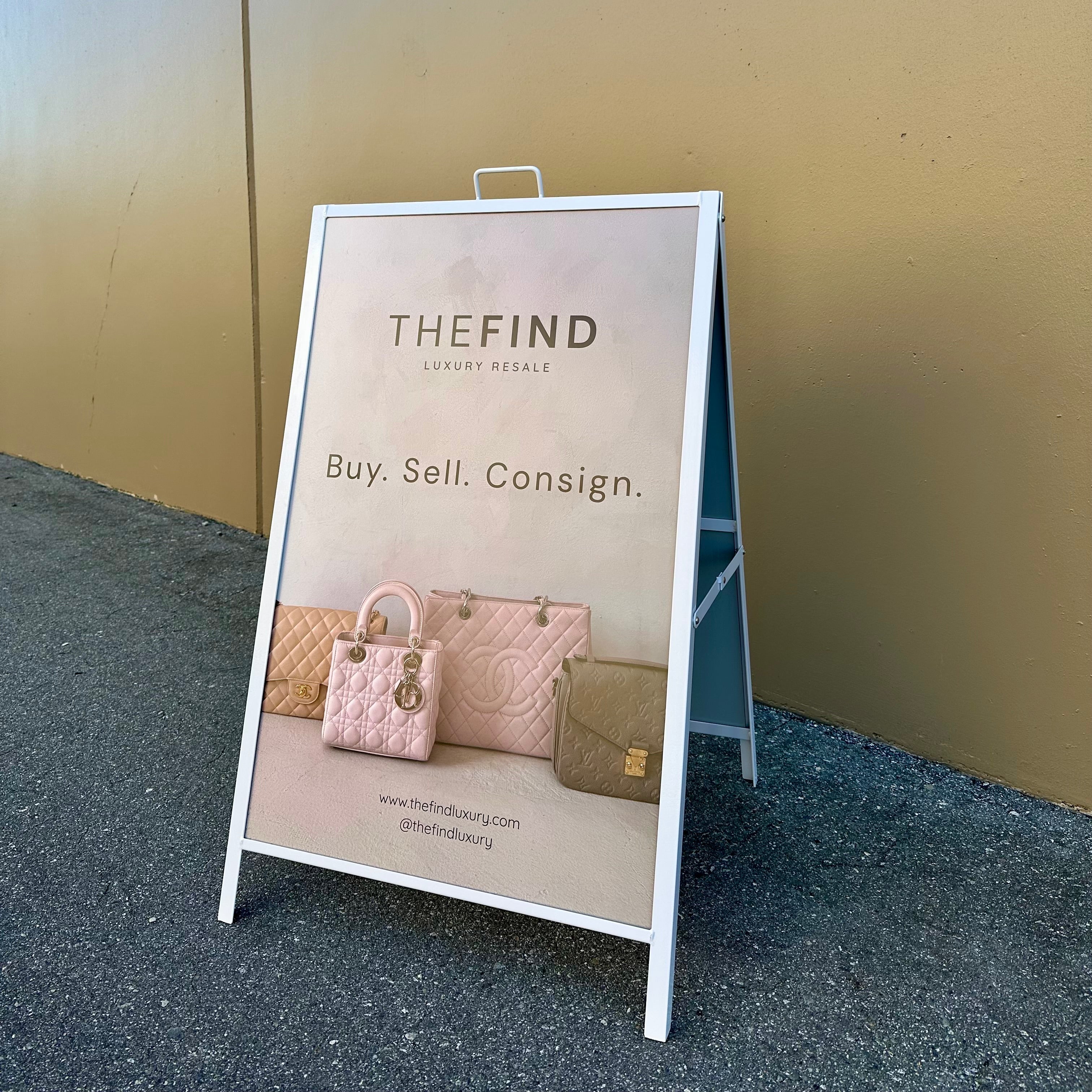 White Metal A-Frame Sidewalk Sign Holder 24x36 – Durable Outdoor Adver ...