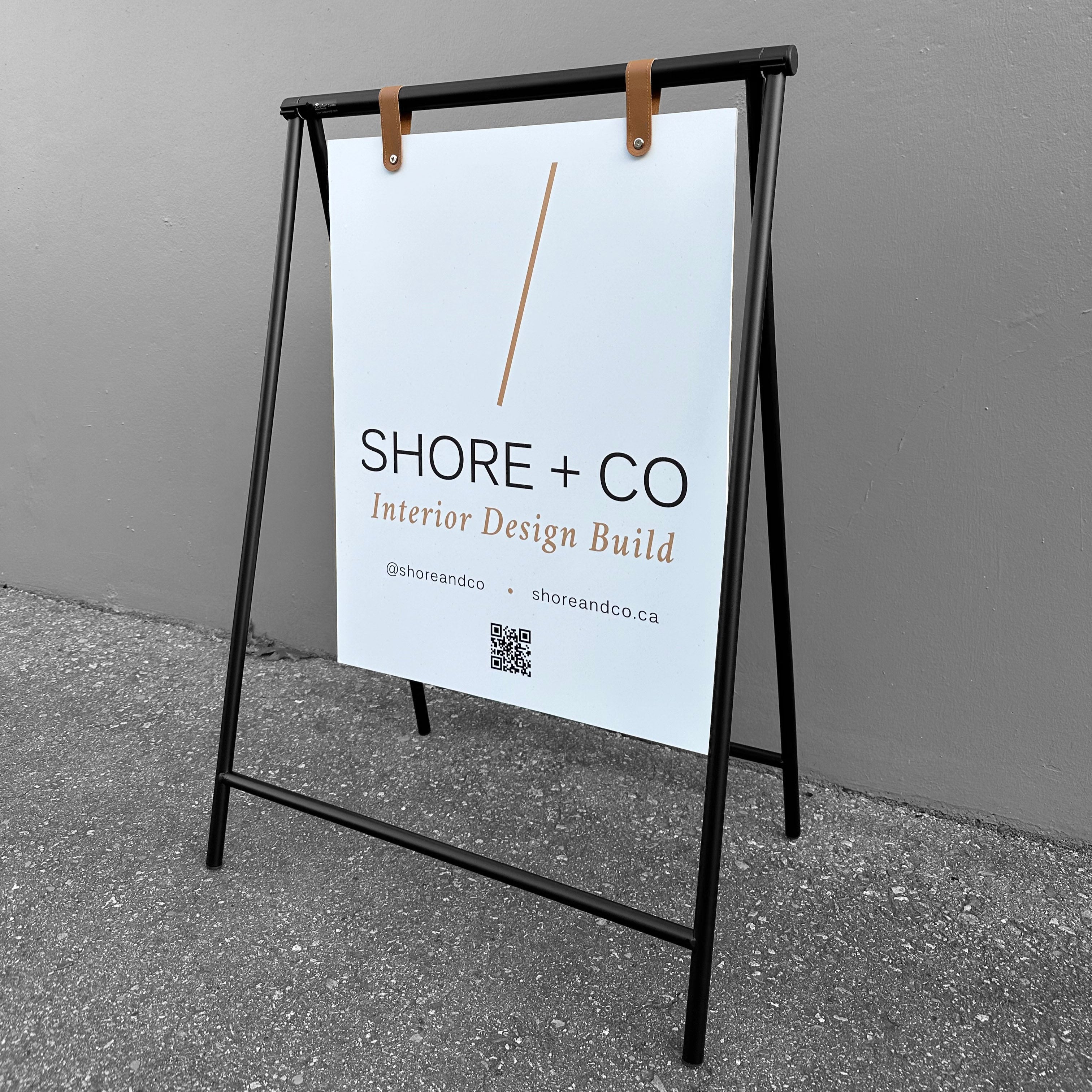 Metal A-Frame Sidewalk Sign with PVC Panel – Durable Outdoor Advertisi ...