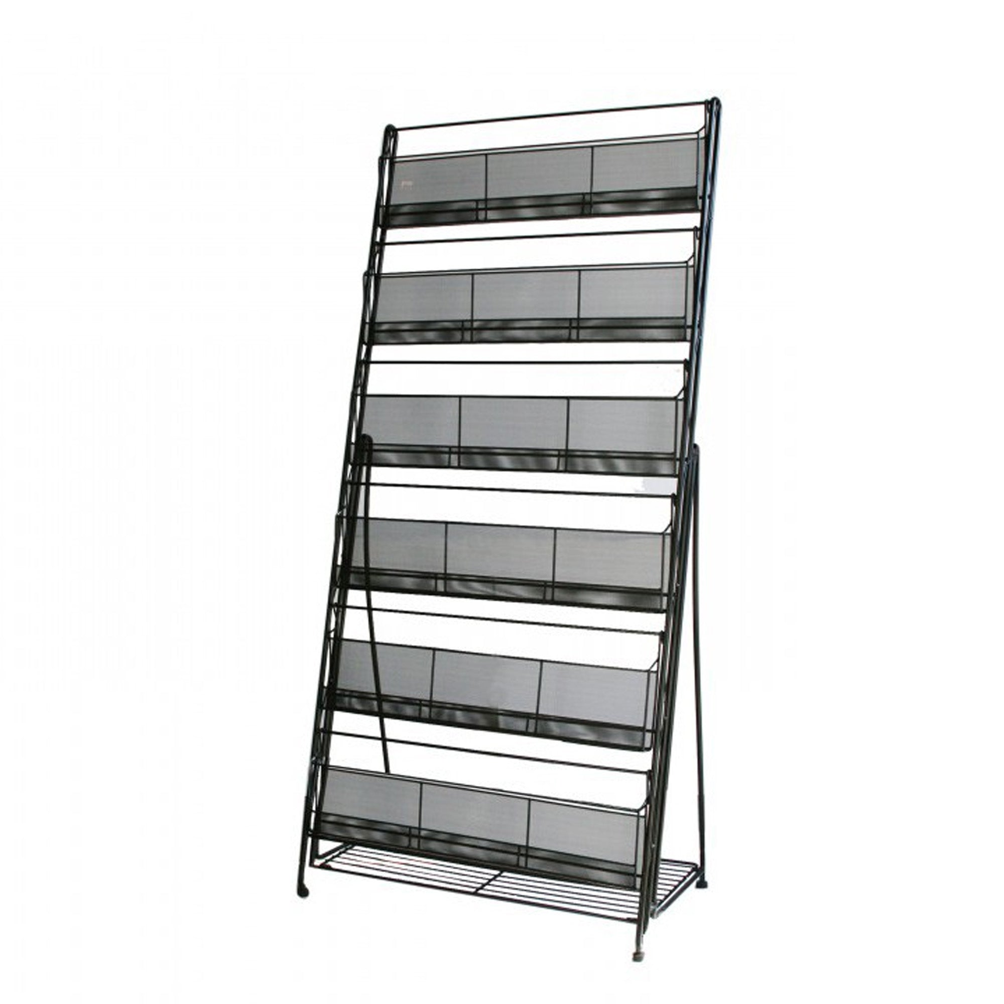 Metal Brochure Holder with 6 Pockets – Freestanding Literature Display ...