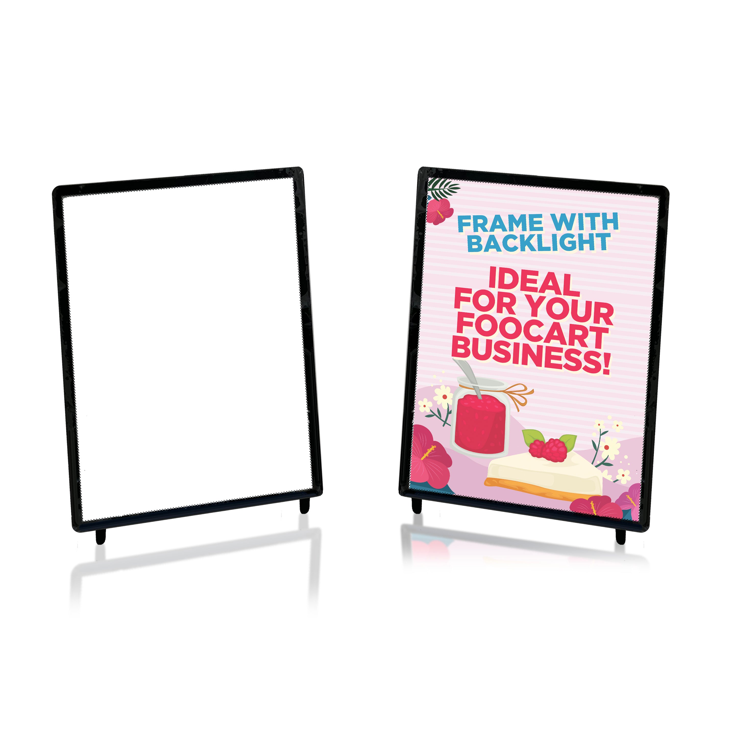 Slim Backlit Countertop Sign Holder - 8"W x 11"H – DISPLAY CANADA