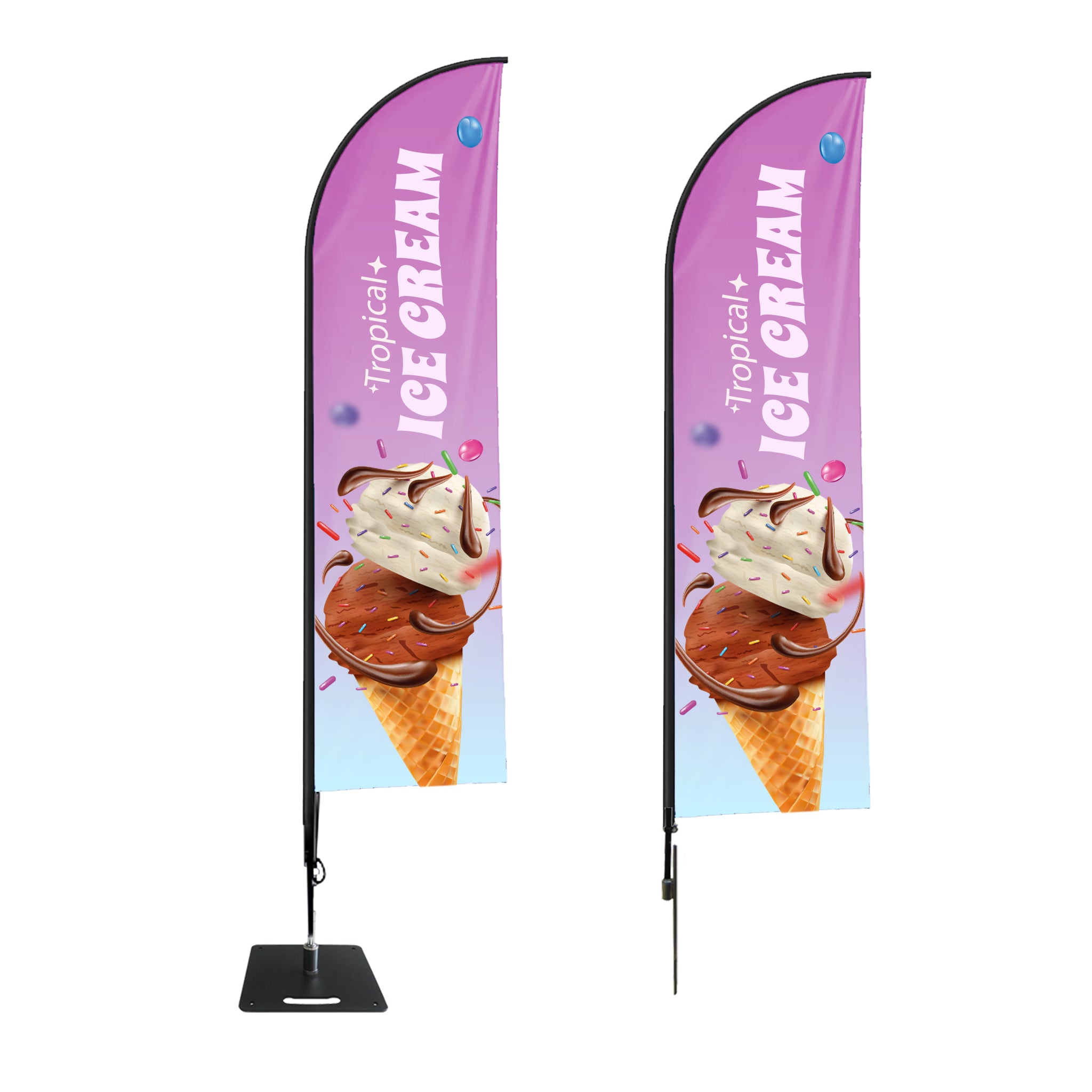 Custom Outdoor Flag – Promotional Advertising Banner with Pole & Base ...