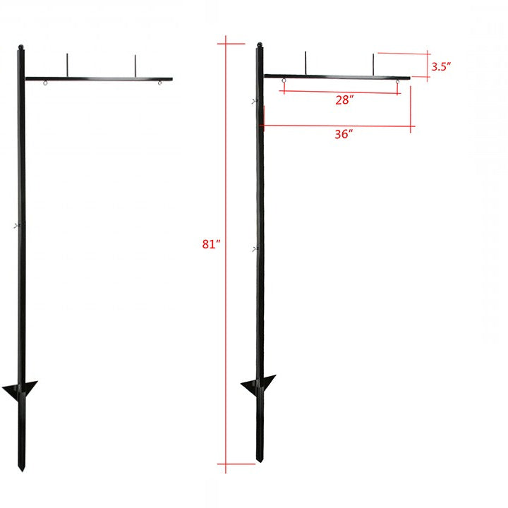 Metal Real Estate Sign Post – Full Height 81″ Outdoor Yard Sign Stand ...