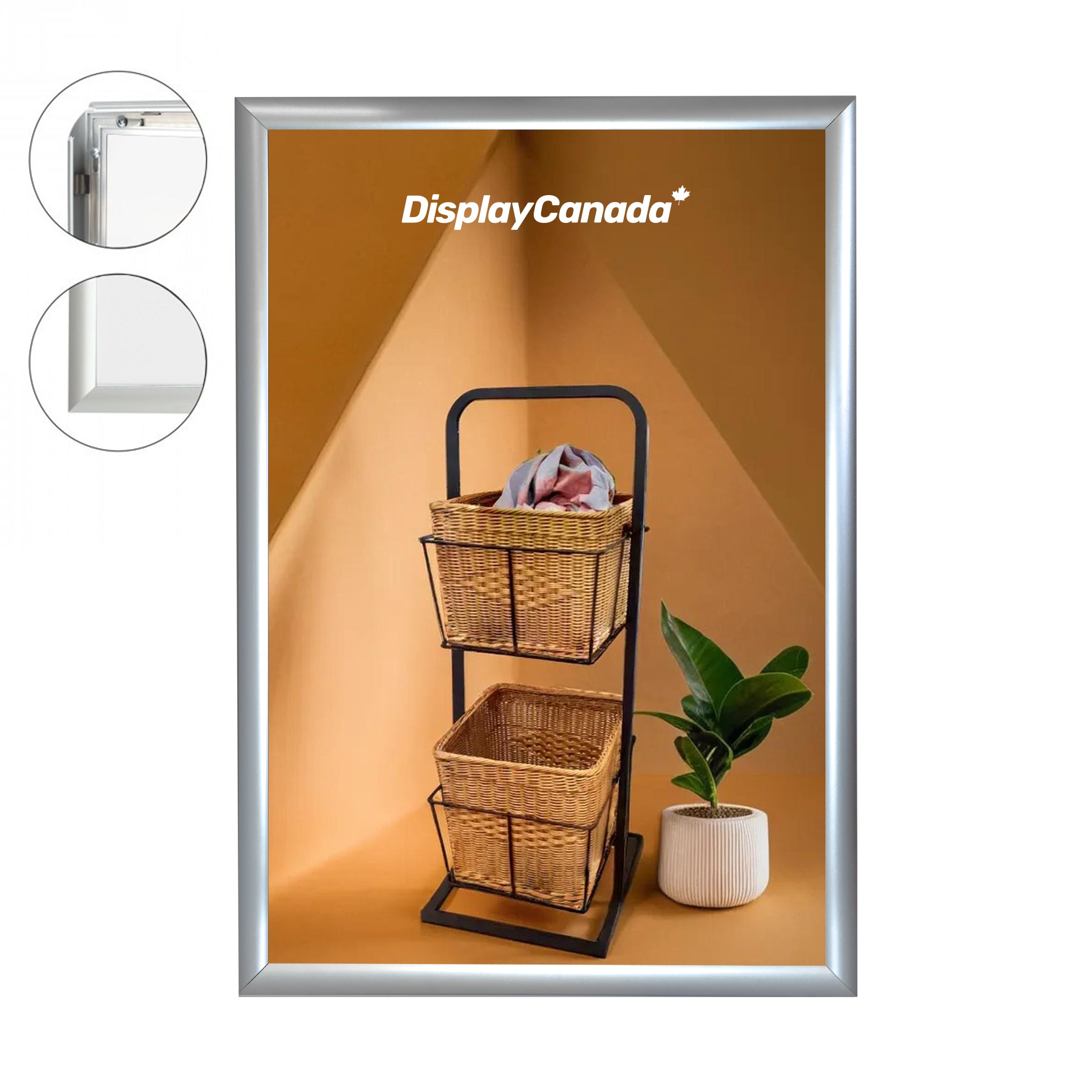 Wall-Mounted Snap Frame Sign Holder with Clear Print Protector – Profe ...