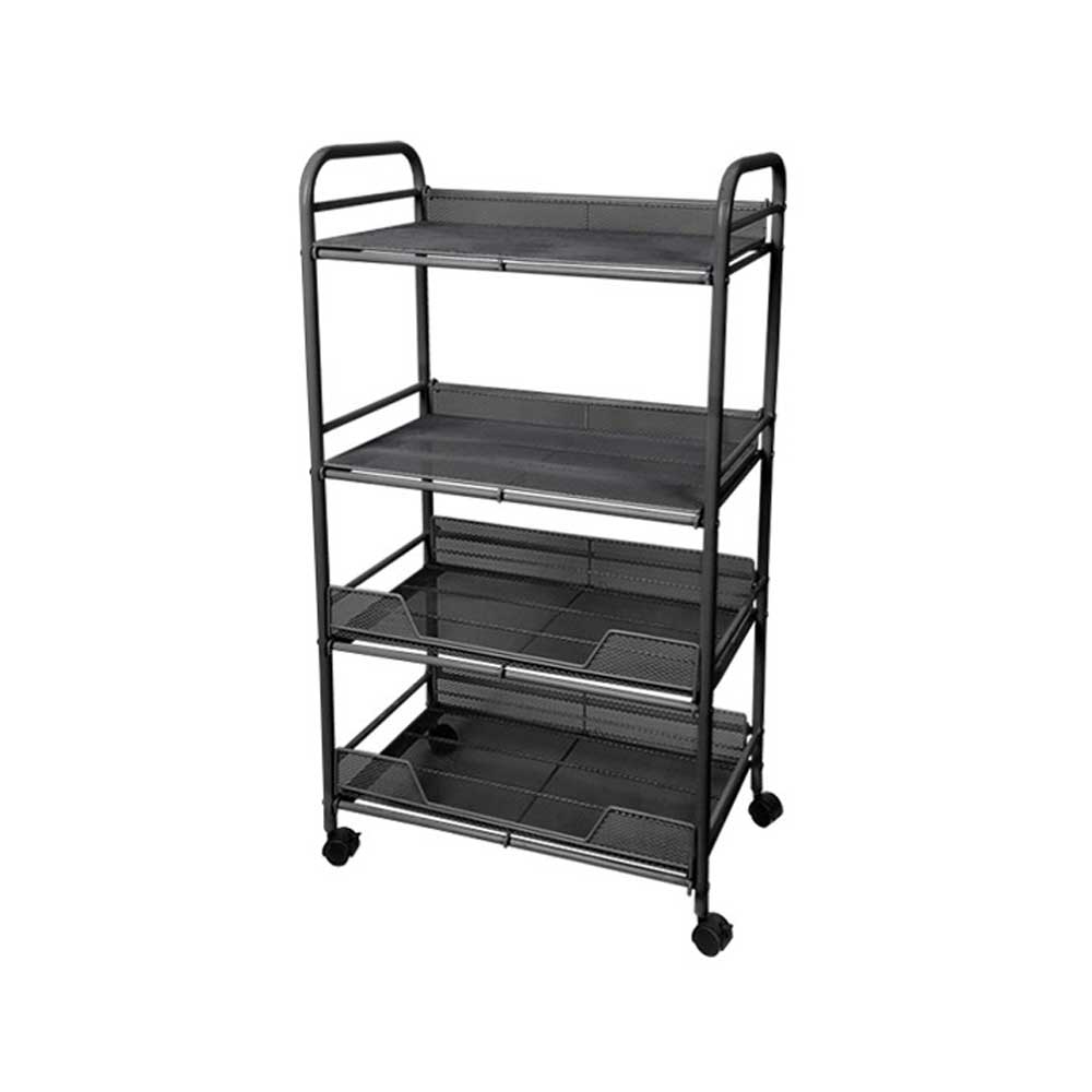 Utility Metal Mesh Shelf Rolling Cart - UR2404 – DISPLAY CANADA